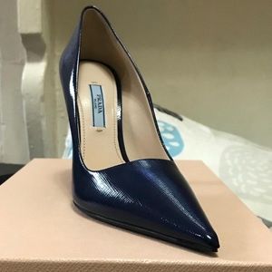 Prada | Shoes | Prada Royal Blue Heel Pumps | Poshmark